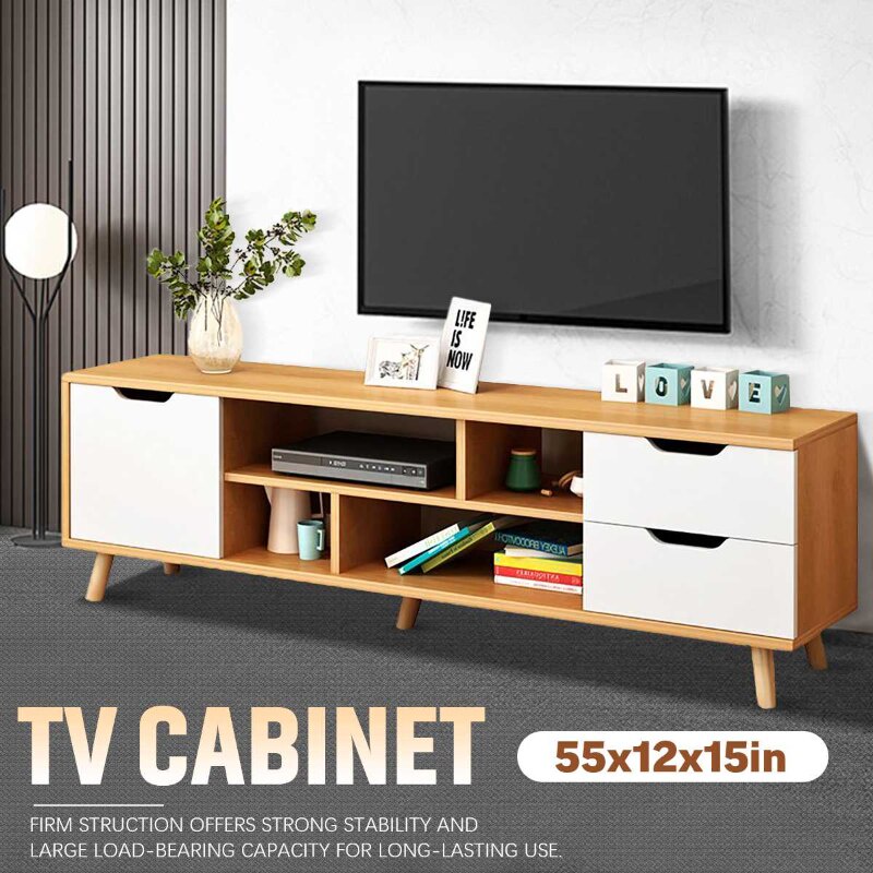 Modern TV Cabinet With Drawers TV Stands Living Room Furniture Shelf ...