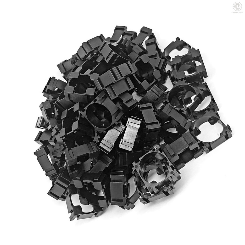 Ousg 100Pcs 18650 Lithium Battery Pack Bracket Cell Spacer Double ...