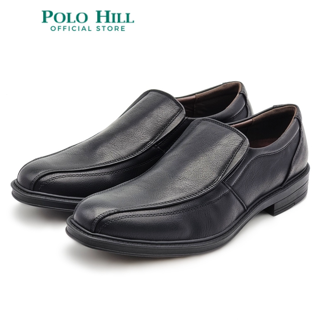 POLO HILL Men Formal Slip On Shoes PMSF-MS481 (Black) | Shopee Singapore
