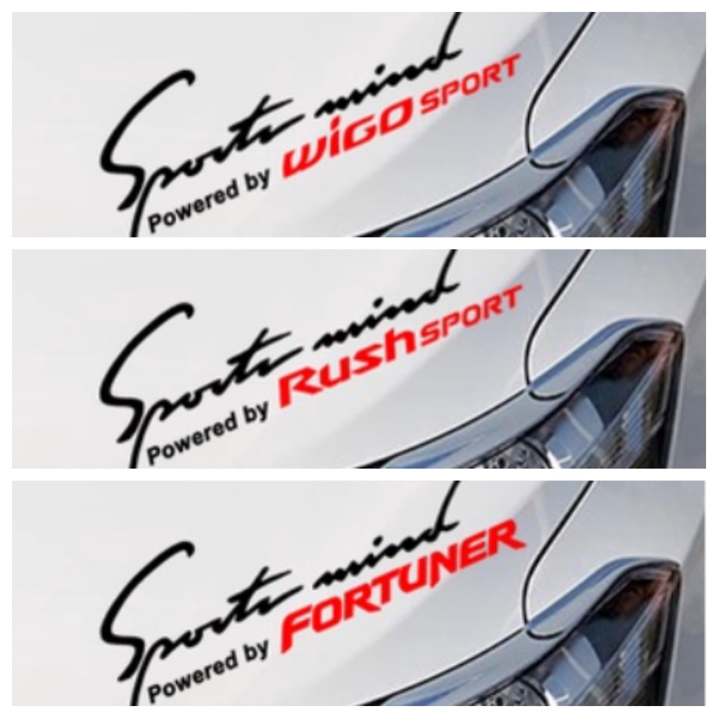 Sportsmind Sticker Corolla Altis / Avanza / Rush / Hiace / Innova ...