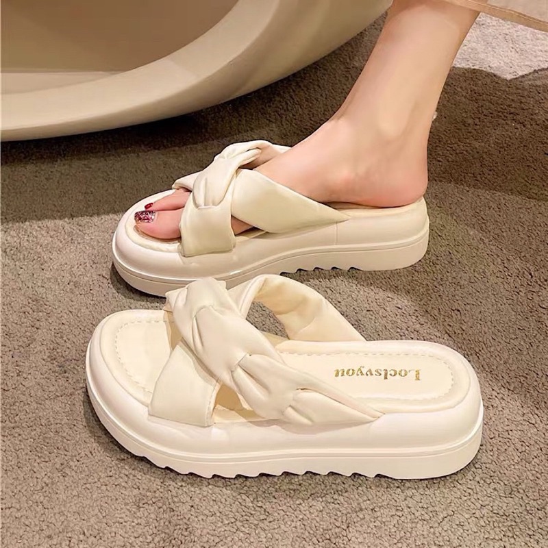 Korean Cross Strap Slippers CNY Super Beautiful New Version 2023 ...