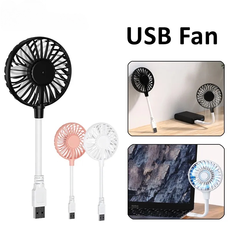 Strong Wind Summer Silent Mini Fans Flexible Bendable for Mobile Phone ...