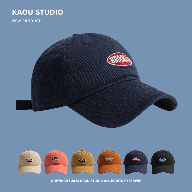 Baseball Hat Korean Version Unique Small Round Label Peaked Cap Female ...