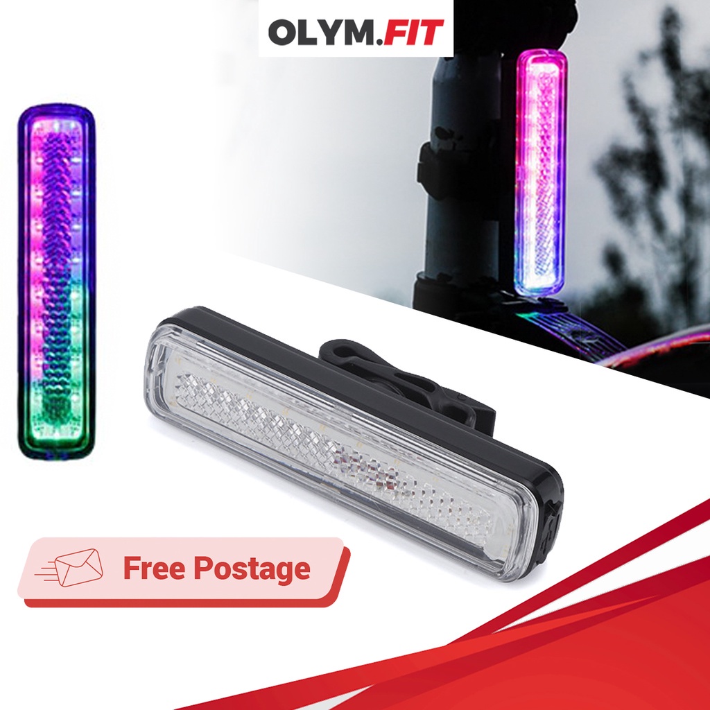14 in 1 Rainbow Bicycle Light Bike Tail Light Rear Back Front LED ...