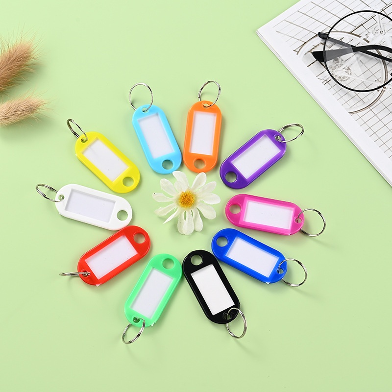 10pcs/lot Colorful Plastic Keychain Key Accessories Numbered Name ...