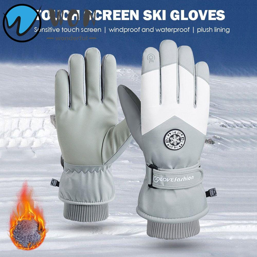 WON Snow Gloves Non-slip Winter Touch Screen Fleece Ski Gloves | Shopee ...
