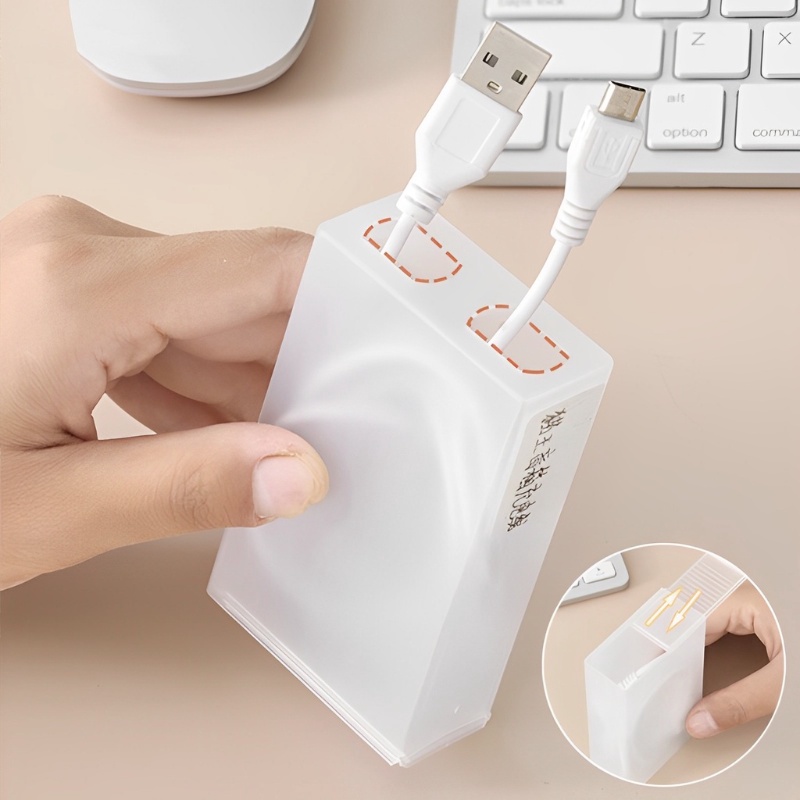 Reusable Charger Cord Earphone Storage Case / Multipurpose Home Desk ...
