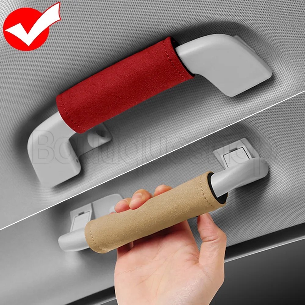 Car Roof Armrest Pull Cover / Anti Wear Handbrake Sleeve / Suede Non ...