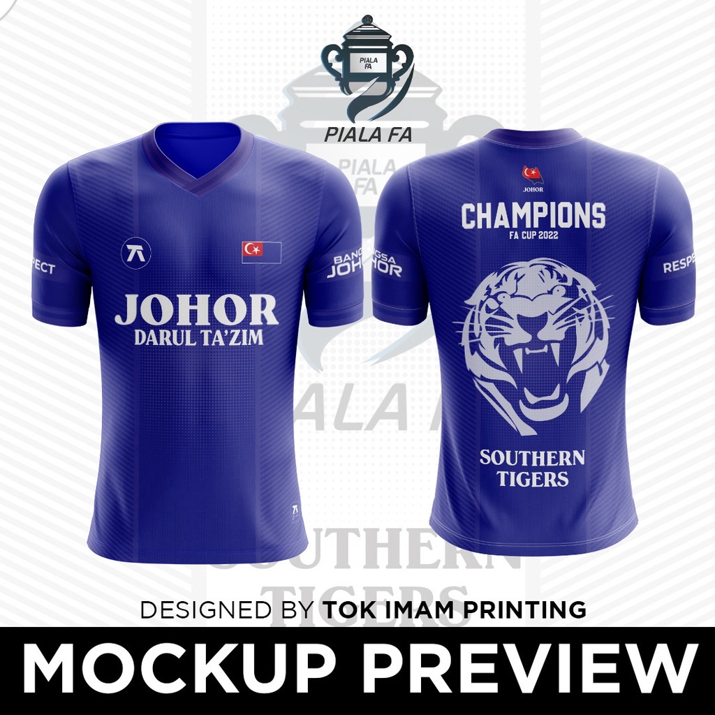 JDT-CHAMPIONS-2023-Sublimation-Tshirt-Blue-High-Quality-Summer-Casual ...
