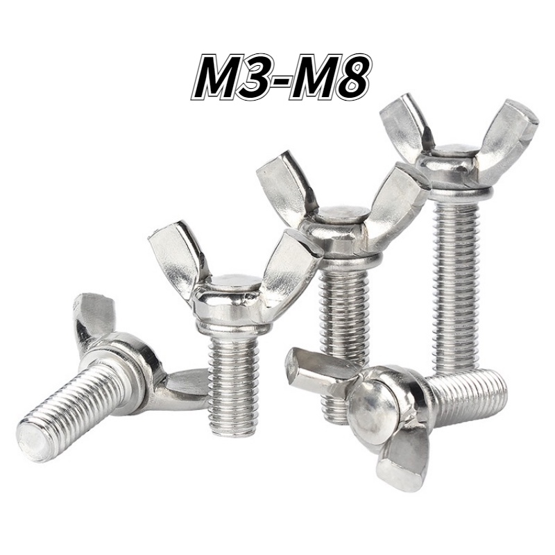 [XJK] 304 Stainless Steel Butterfly Screw Hand Screw Screw Hand Screw Bolt M3-M4-M5-M6-M8 ...