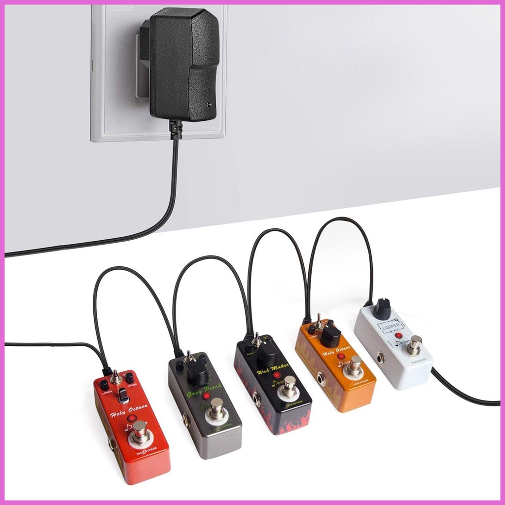 9V Pedal Power Adapter Guitar Effects Supply with 5 Way Daisy Chain ...