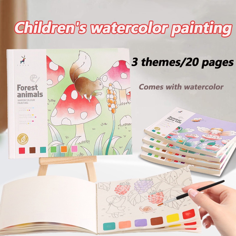 Creative Watercolor Coloring Book Watercolor Graffiti Picture Book ...