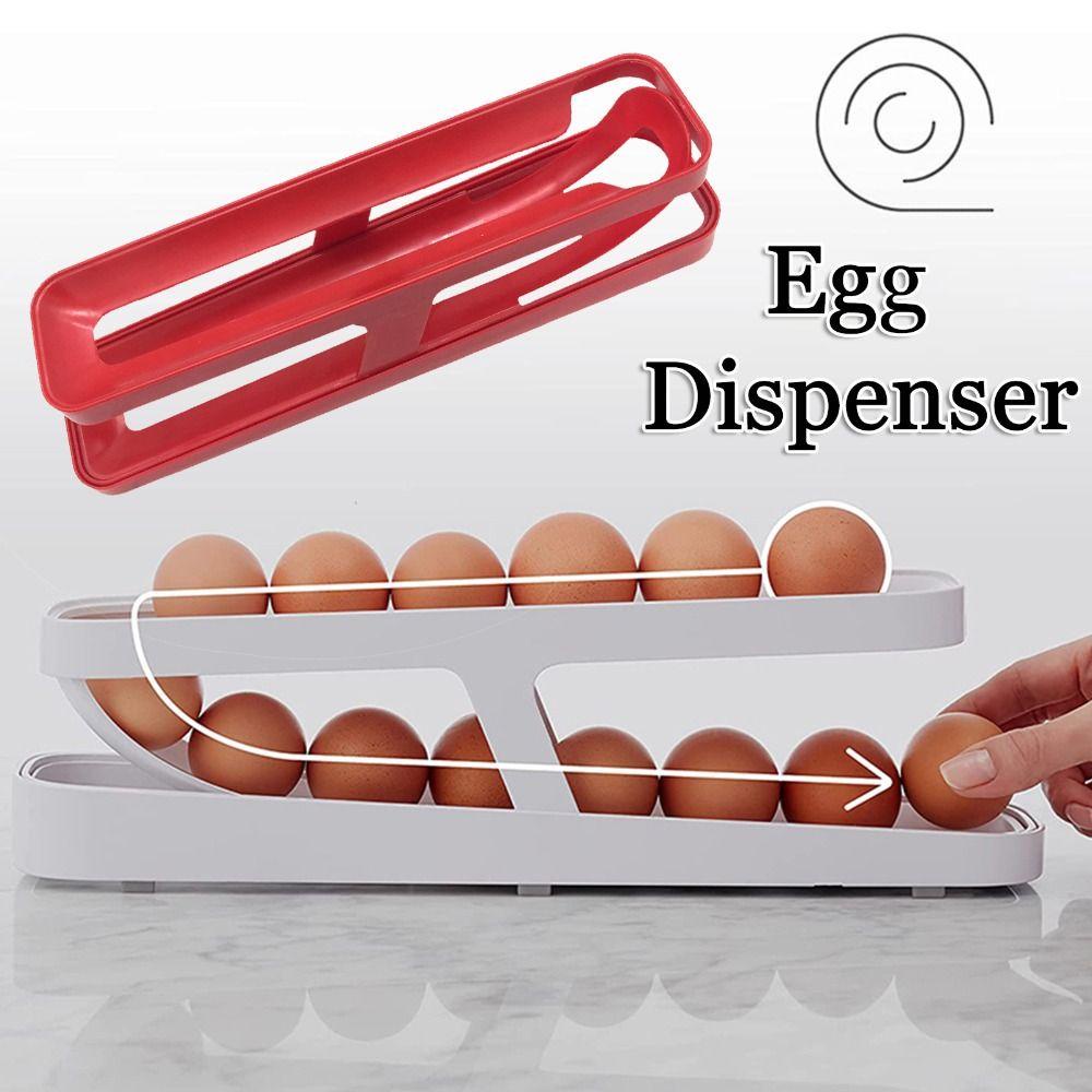 Egg Storage RackAutomatic Scrolling Egg Rack Holder Storage Box Egg ...