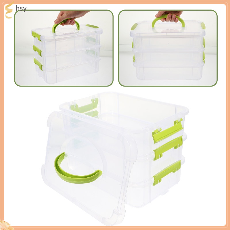 Lock Box Cover Food Toys Office Storage Bins Plastic Containers Lid ...