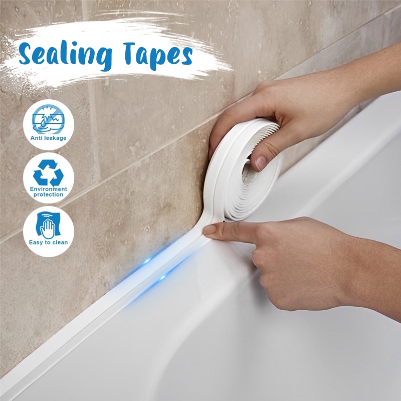 PVC Waterproof Sealing Tape Bathroom Bath Caulk Sticker Self Adhesive ...