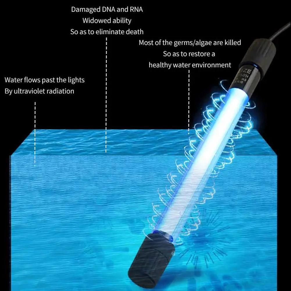 Aquarium UV Light / Cover 3-13W Algae Remover Clear Water Germicidal ...