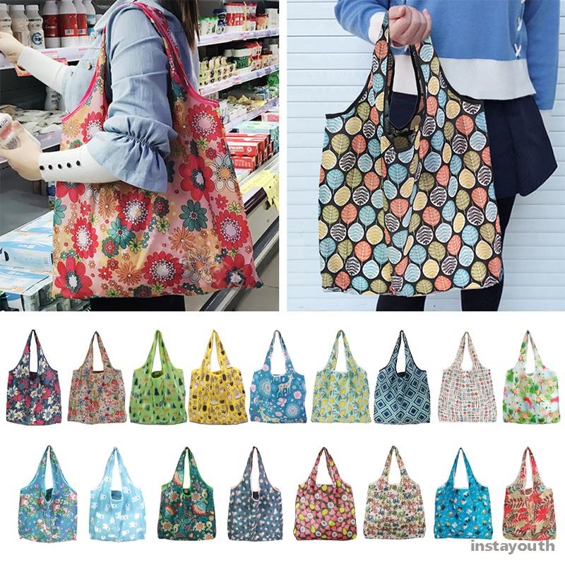 46x66cm Large Foldable Shopping Storage Bags for Groceries Recyclable ...