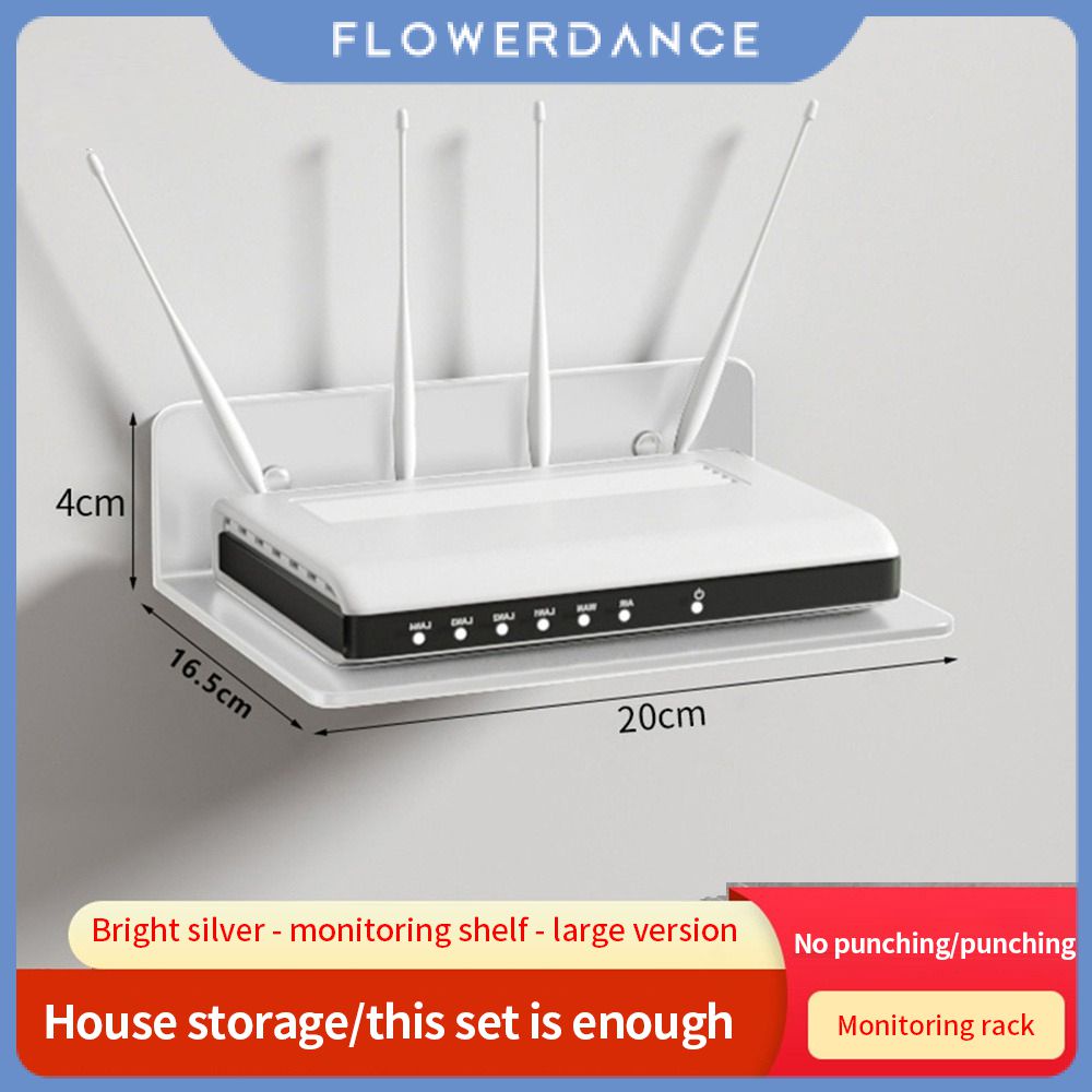 Tv Wifi Shelf Set-top Box Rack Router Bracket Storage Box Wall ...