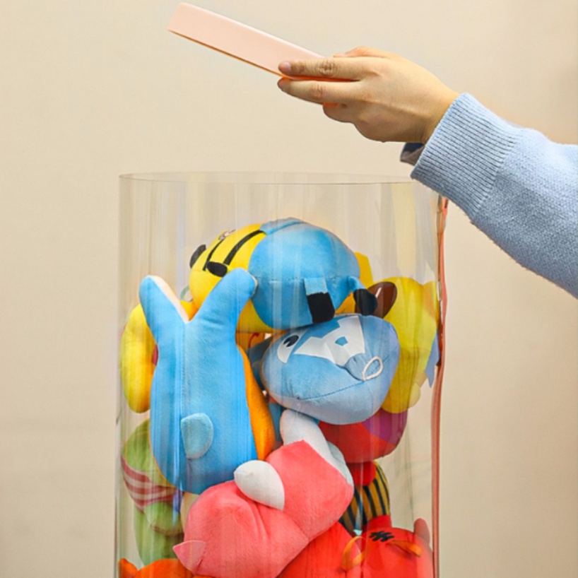 【IN Stock】Zipper Doll Storage Tube PVC Plush Toy Doll Muppet Bucket ...