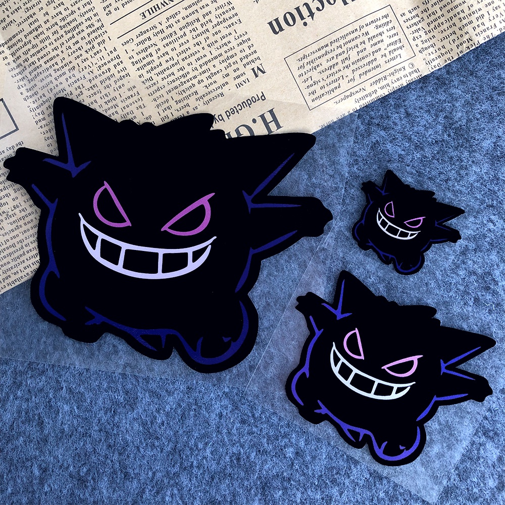 JDM Anime Cartoon Kawaii Evil Smiling Pokemon Gengar Reflective Vinyl ...