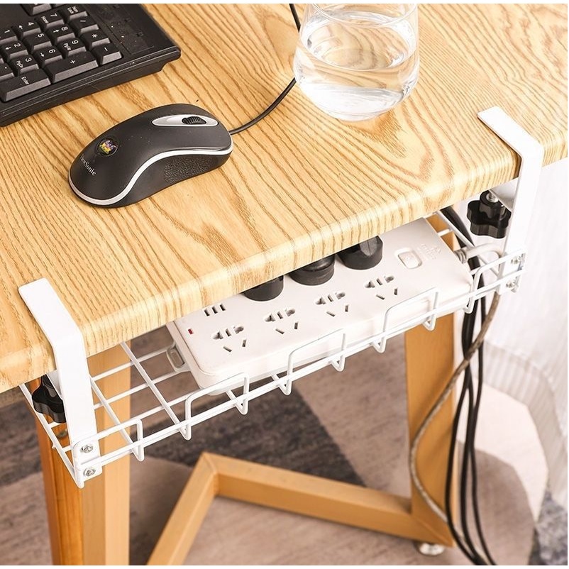 Under Desk Cable Management Organizer Basket Tray Box No Drill Required ...
