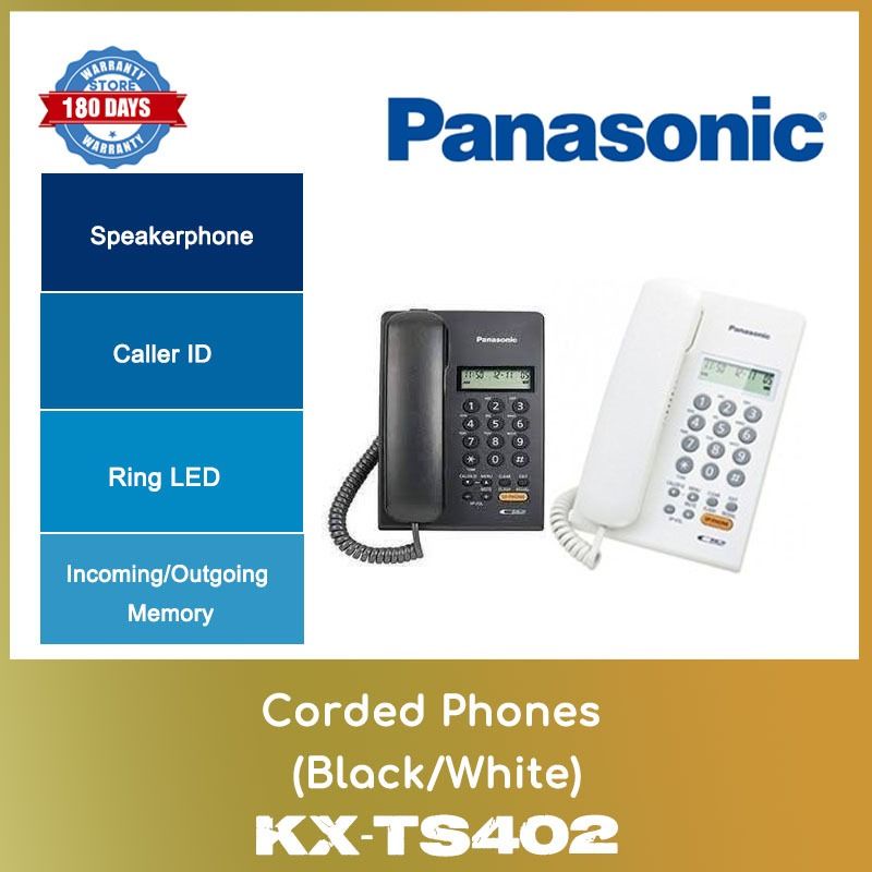 Panasonic KX-TS402 Corded Phone Black/White WITH 6 MONTHS SHOP WARRANTY ...