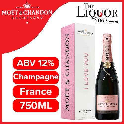 (Local Agent Stock) Moet & Chandon Rose Imperial I Love You Gift Box 750ml | Shopee Singapore