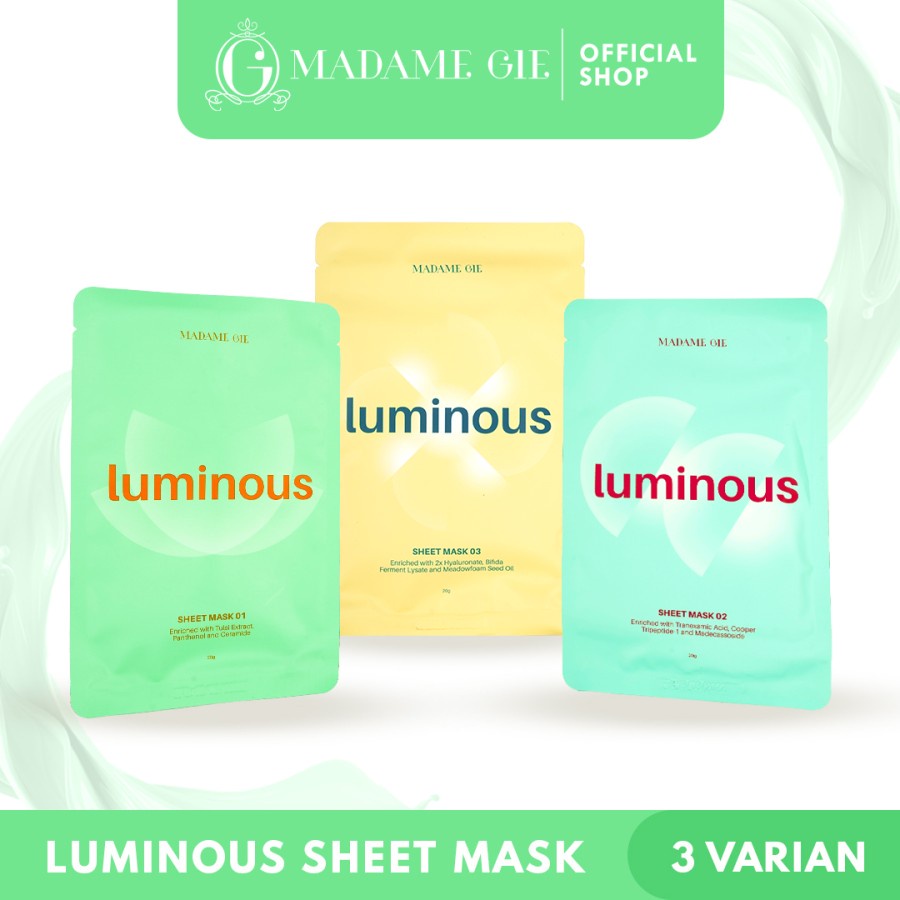 Madame GIE Luminous Sheet Mask - Skincare Mask | Shopee Singapore