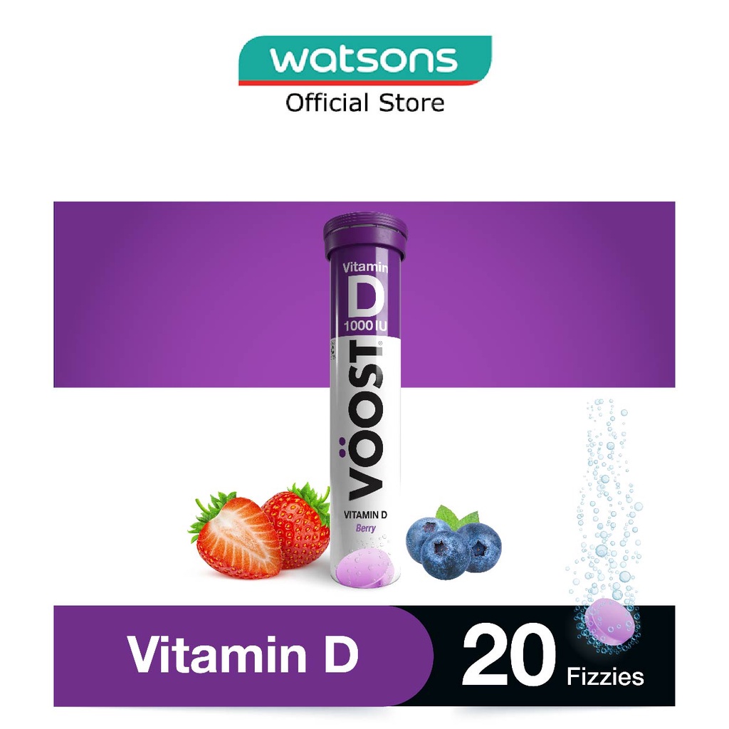 VOOST Vitamin D Effervescent Vitamin Tablet Berry 20s | Shopee Singapore