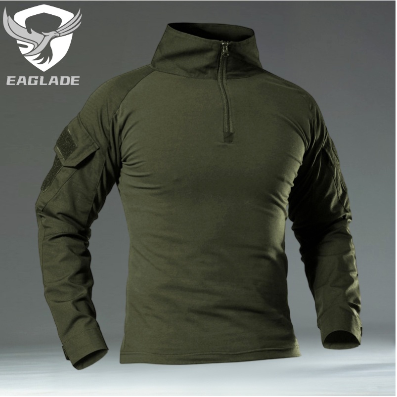 EAGLADE Tactical Frog Long Shirt YDJX-G2-LT In Green Stretchable ...