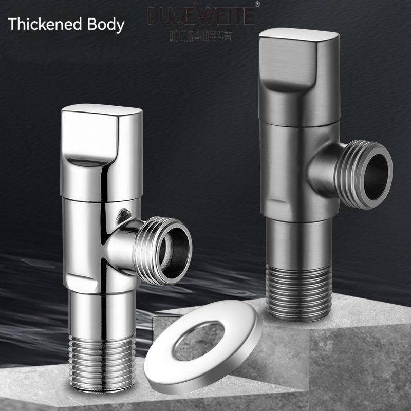 Stainless Steel Gun Gray Angle Valve Triangle Faucet Inlet Toilet Large ...