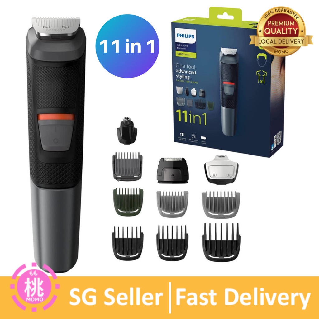 Philips 10 in 1 Trimmer, Series 3000 / 5000 Grooming Kit, Hair Clipper ...