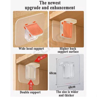 FEELING🔥隔板托 Upgraded Shelf Support Adhesive Wall Hooks Screw Clapboard ...