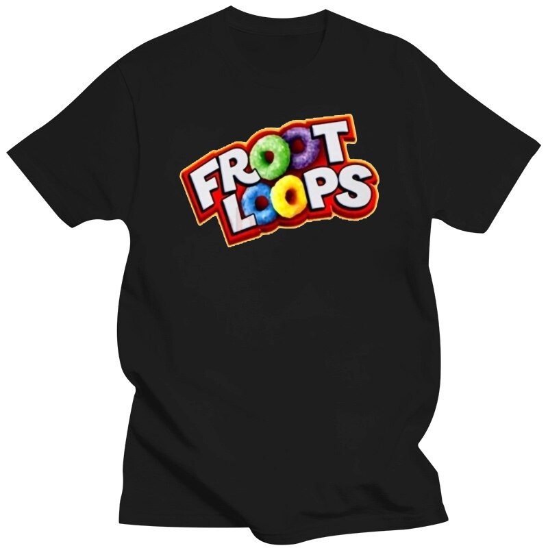 Novelty Design Men Froot Loops Cereal Logo T Shirt Letter T Shirt Men ...