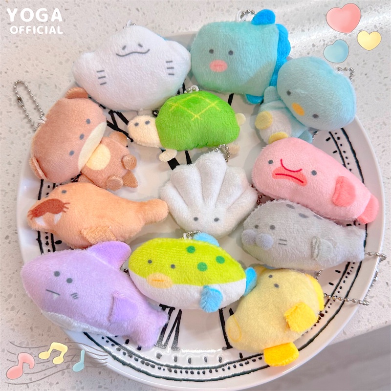Cute Bean Eyes Aquarium Small Animal Plush Puppet and Doll Pendant ...