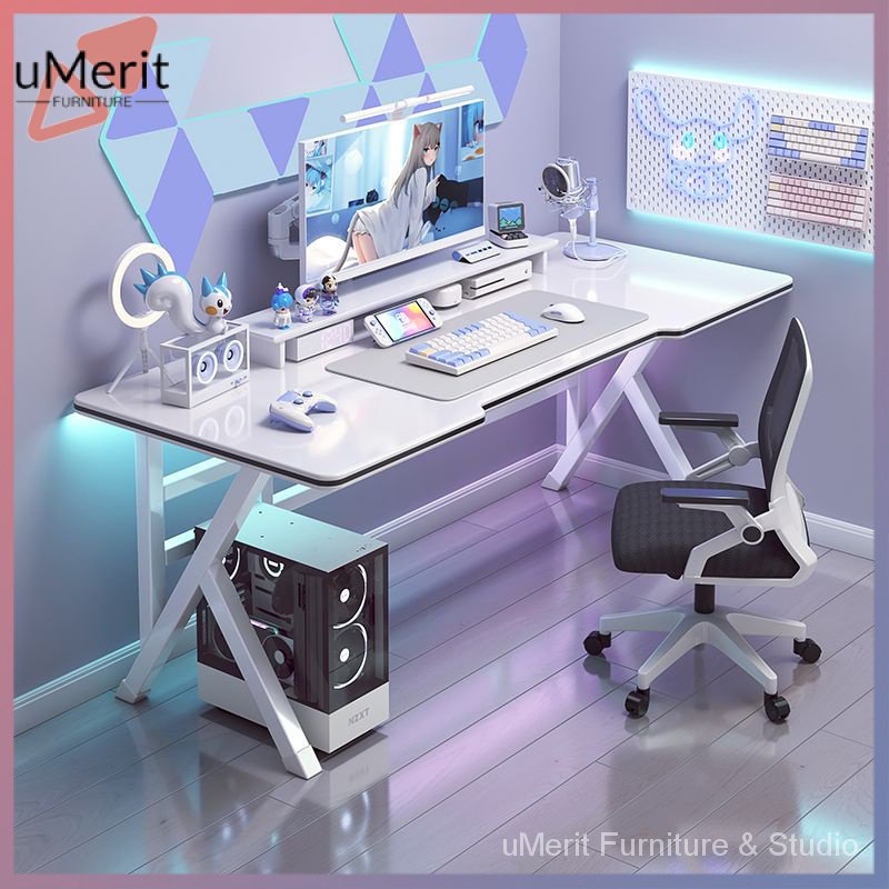 Desktop Computer Desk White Game Tables Internet Celebrity Anchor Live ...