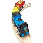 Hape Battery Powered Engine Set | Colorful Wooden Train Set, Battery ...