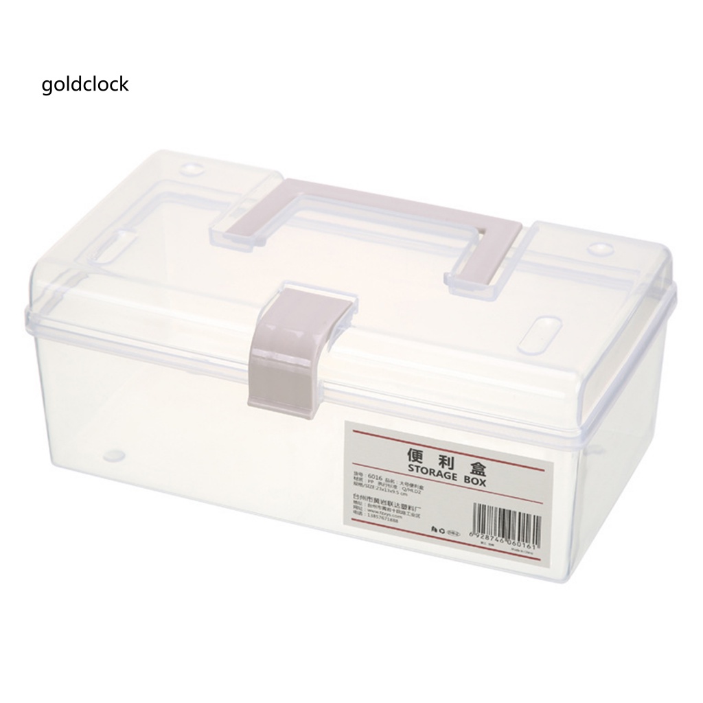 GD- Portable Multi-use Clear Plastic Storage Container Box with Handle ...