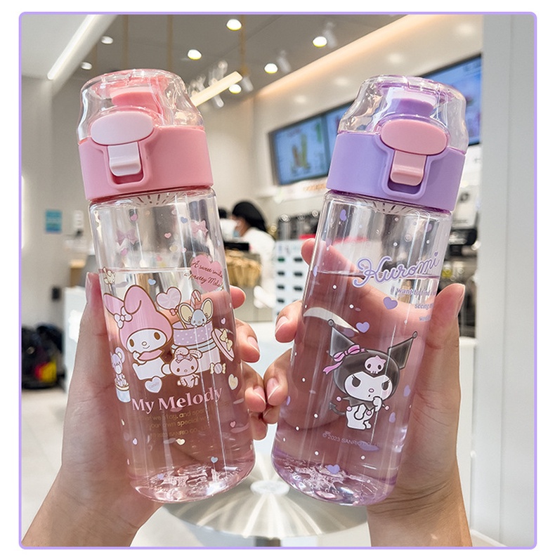 Sanrio Tritan Plastic Cup 550ml Transparent Water Cup Summer Portable ...