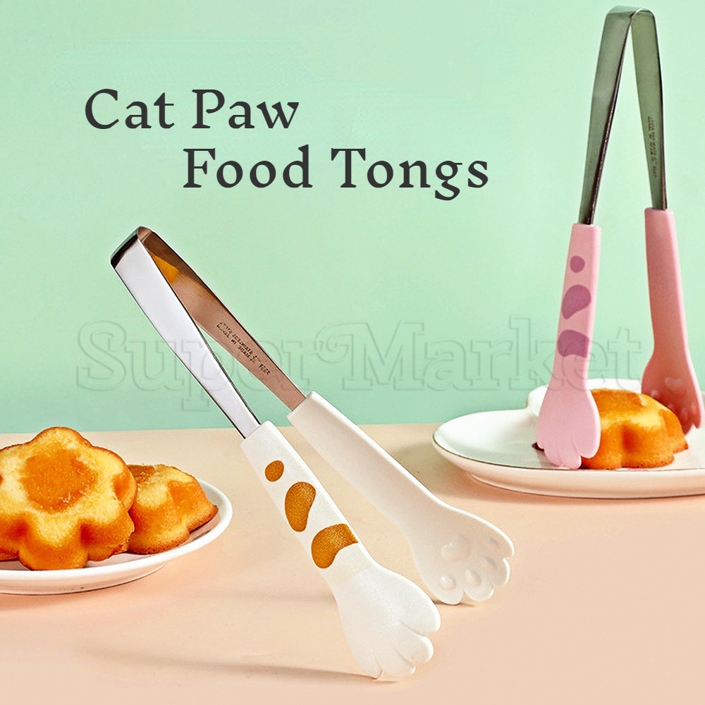 Japanese Cat Paw Shape Food Tongs/ Cute Cartoon Food Clip/ Stainless ...