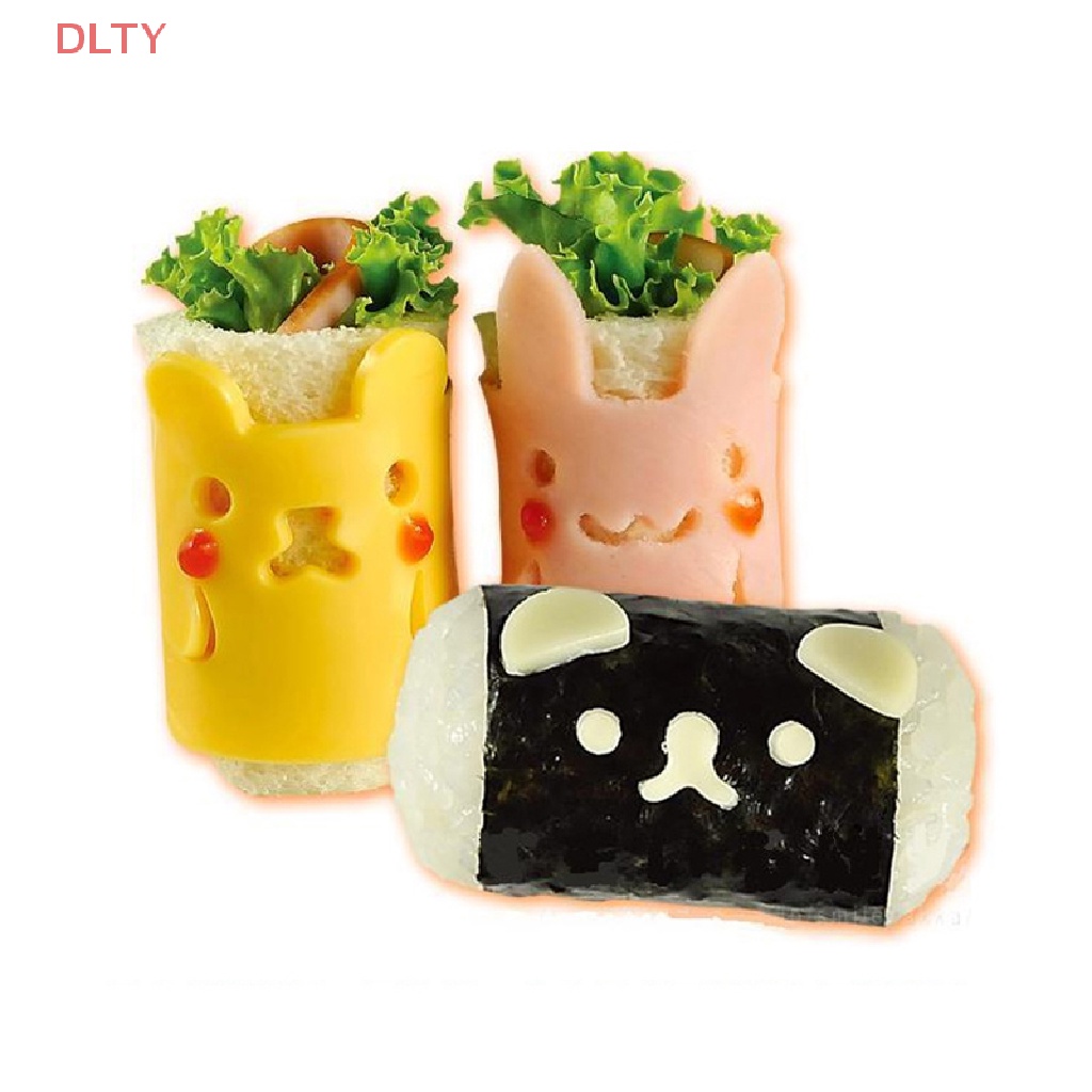 DL 5in1 Cartoon Mould Rice Ball Mold Onigiri Shape Dry Roasted Seaweed ...
