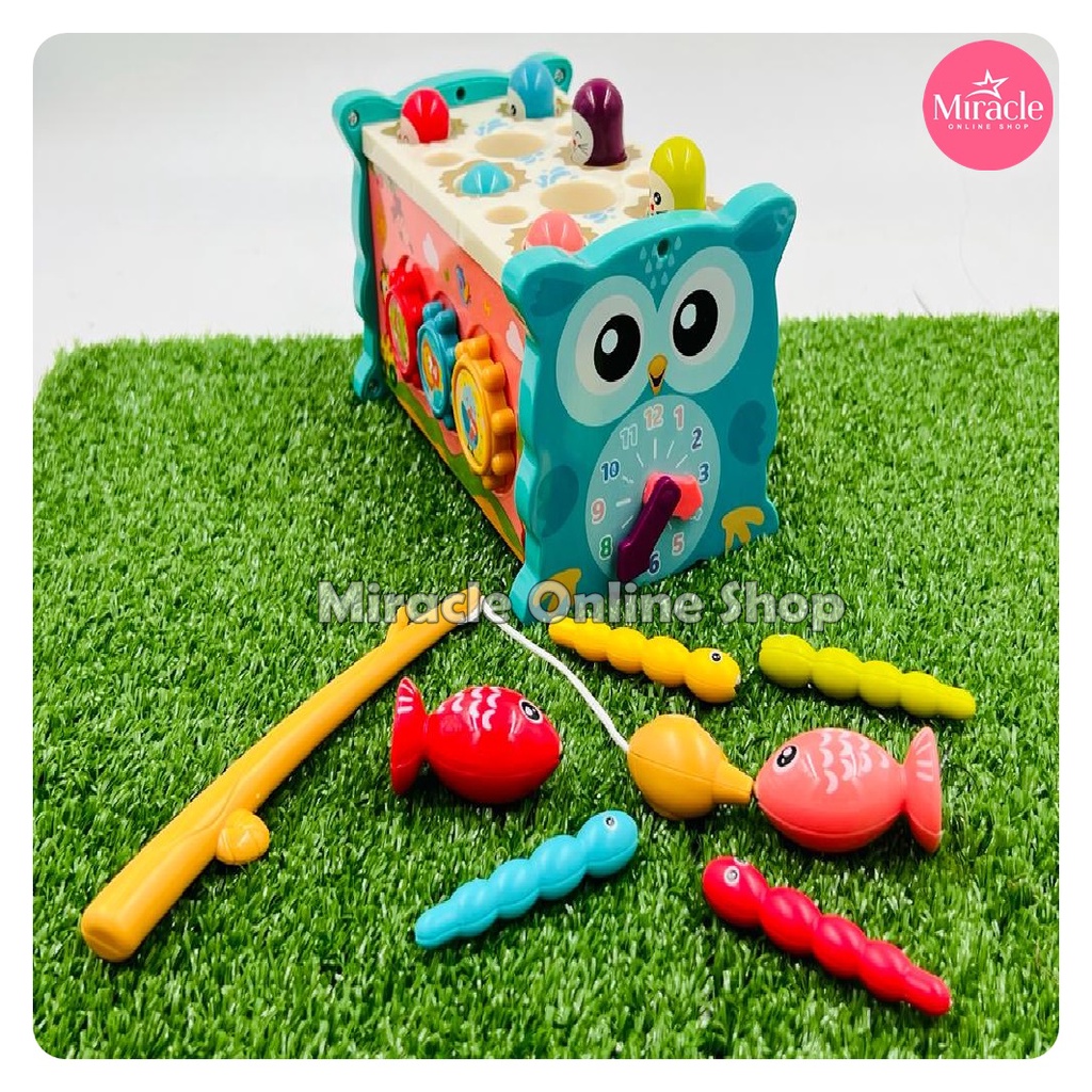 New Educational Toy Owl Drag Vehicle Whack A Mole Magnetic Fish Fishing ...