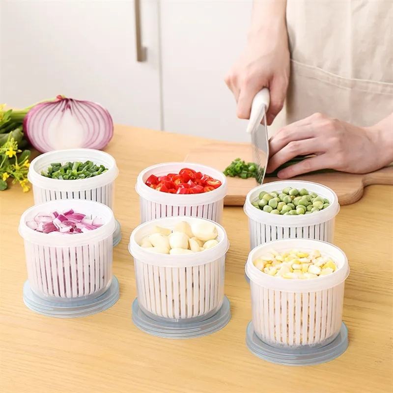 Double Layer Vegetables Sealed Keeper Fresh/Storage Box with Drain ...