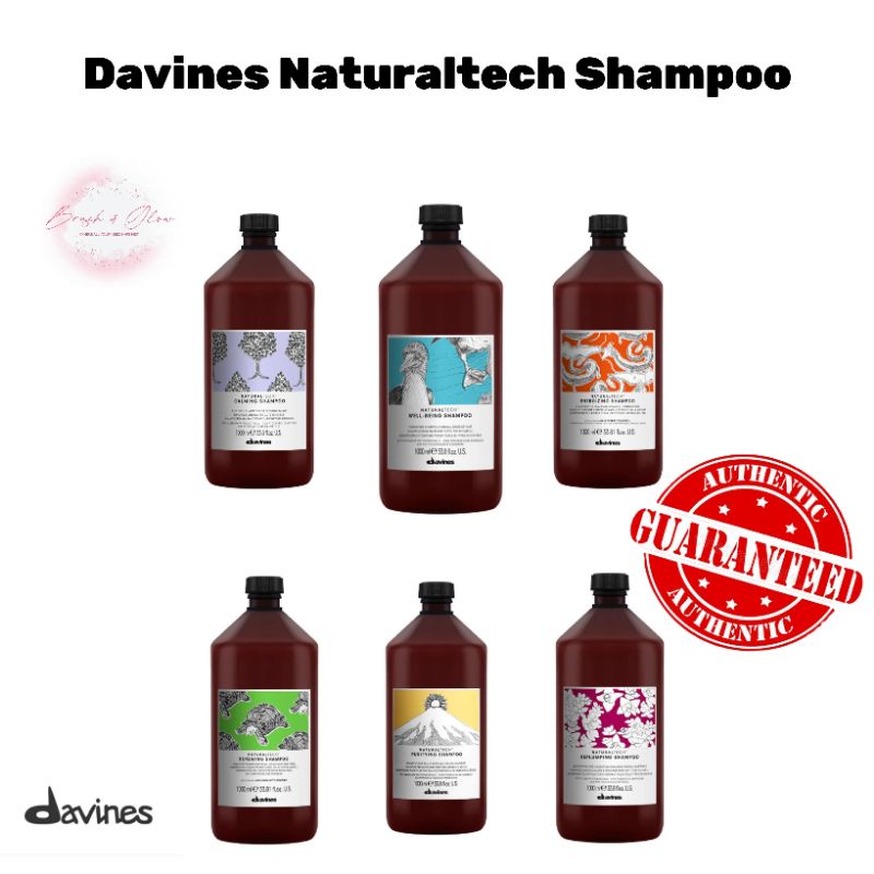 Authentic 100% Davines Naturaltech Shampoo 250ml /1000ml | Shopee Singapore