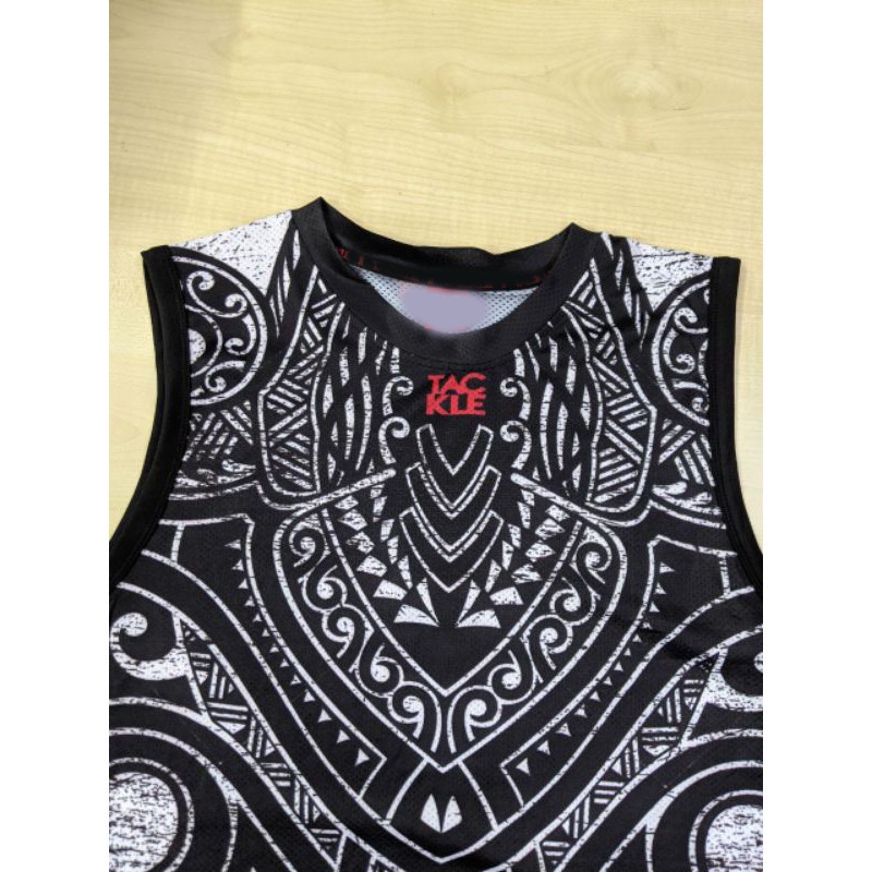 Tackle Sleeveless Maori Singlet West Casual Jersey Outdoor Loose Short ...