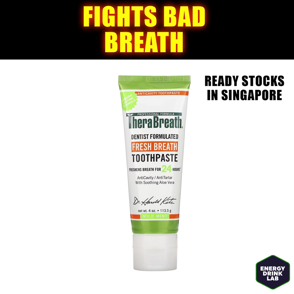 TheraBreath Toothpaste Fresh Breath Mild Mint / Midnight Mint ...