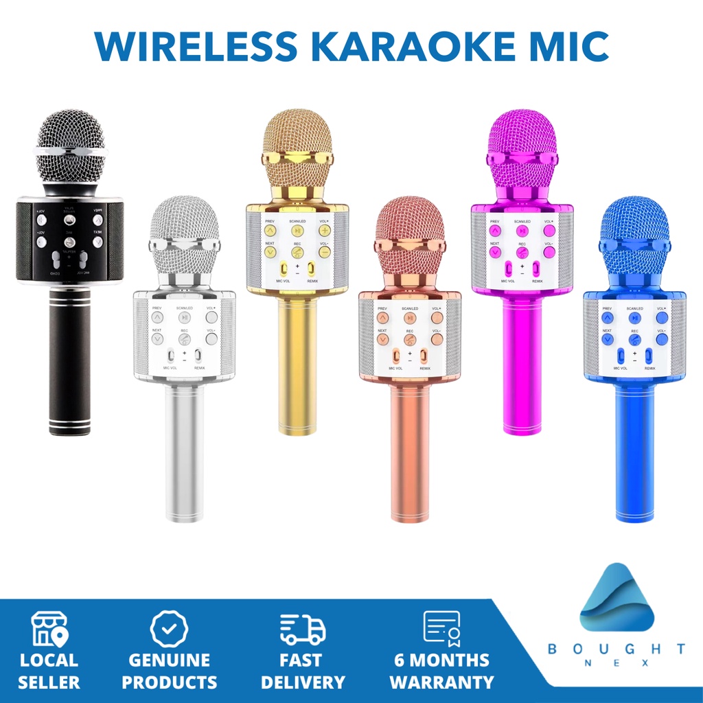 WS858 Wireless Karaoke Microphone: Bluetooth, 4-in-1, Portable | Shopee ...
