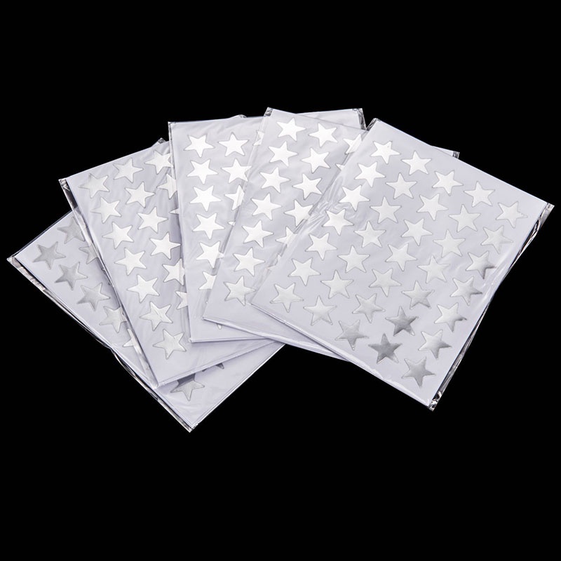 10sheets/bag Silver Star Sticker Stamping Five Pointed Star Sticker ...
