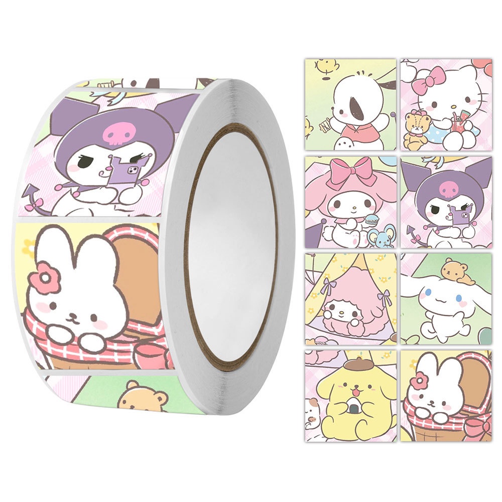 500Pcs Sanrio Cartoon Sticker Manual Laptop Sticker Bag Seal Cartoon ...
