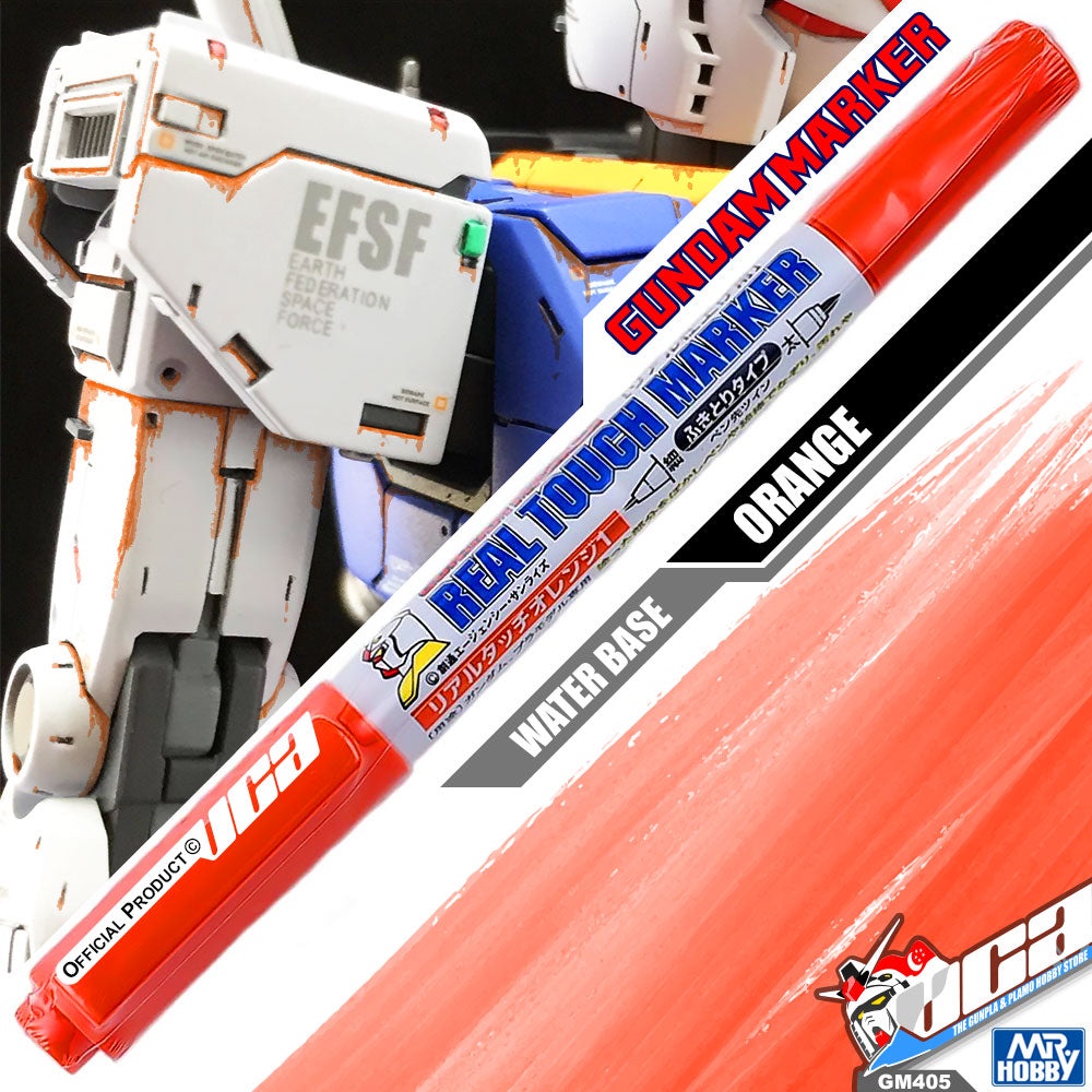 GSI CREOS MR HOBBY GM405 GUNDAM REAL TOUCH MARKER PAINT ORANGE HOBBY WEATHERING WEATHER PEN VCA ...